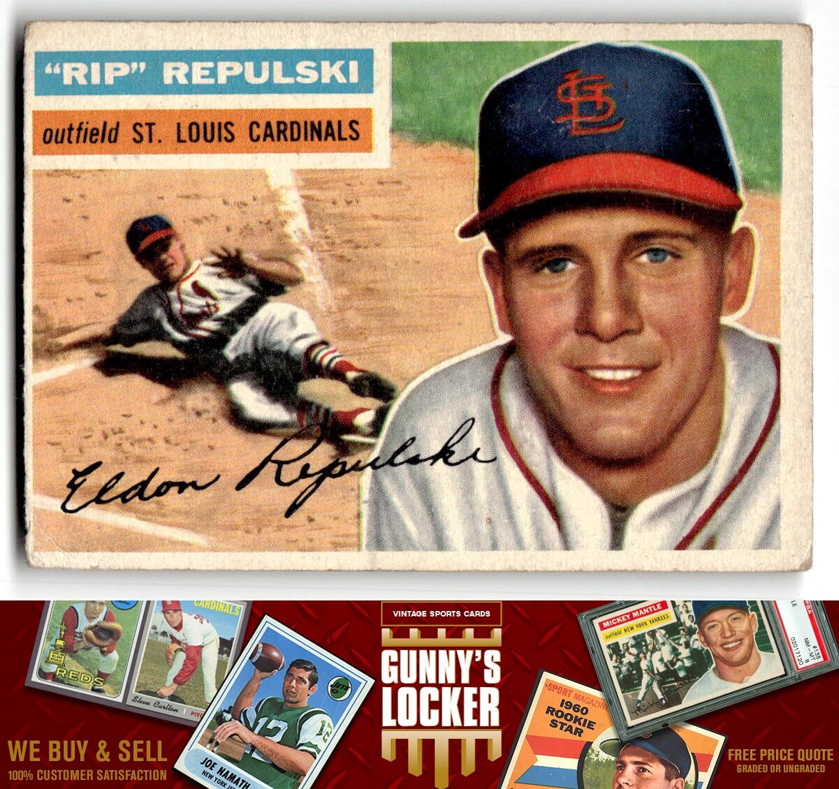 1956 Topps Rip Repulski #201 St. Louis Cardinals | eBay