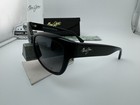 MAUI JIM PLUMERIA MJ 768-02 POLISHED BLACK NEUTRAL GREY POLARIZED ...
