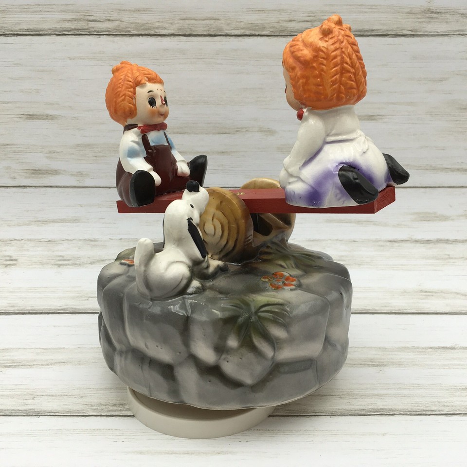 Vintage Raggedy Ann & Raggedy Andy Teeter Totter See Saw & Puppy Dog ...
