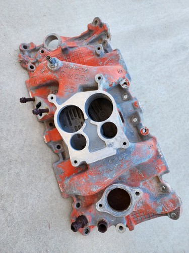 SBC Aluminum Chevrolet V8 Motor OEM Engine Intake Manifold 8 Cyl Chevy ...