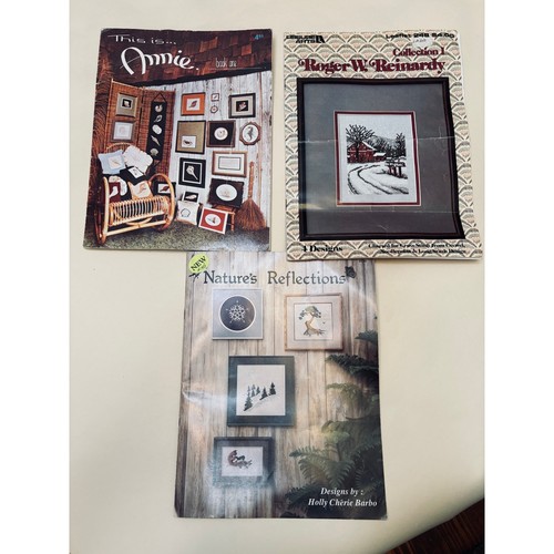 Lot of Vintage Needlepoint Cross Stitch DIY craft Books Skeins Looms | eBay