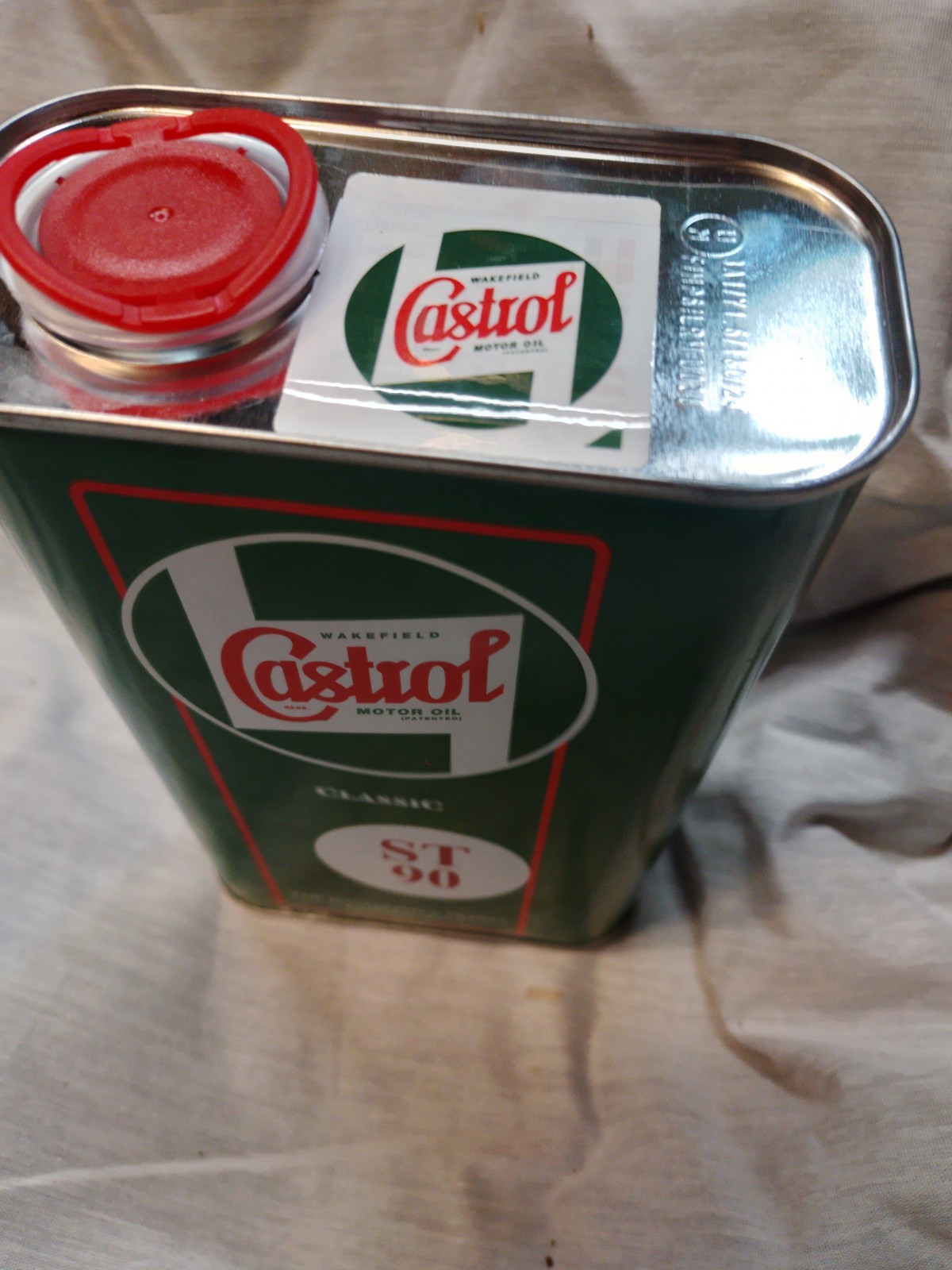 Castrol Oil Can Great retro vintage Display Item ST90 Mancave garage ...