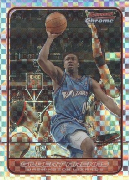 2006-07 Bowman Draft Picks & Stars - Chrome X-Fractor #1 Gilbert Arenas ...