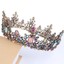 6cm Tall Multi-Color Crystal Gold Large Round Crown Wedding Prom Queen ...