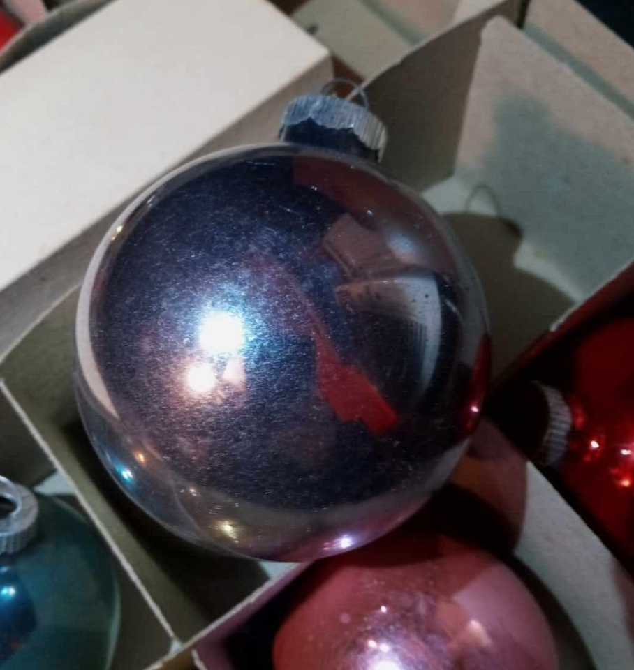 Vtg Shiny Brite Cluster Christmas Tree 20pc Ornament Centerpiece Topper ...