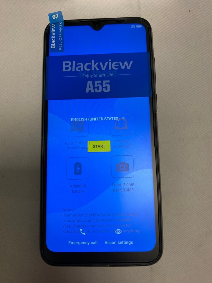 Blackview A55 Twilight Blue Touchscreen Android Smartphone 3GB+16GB | eBay