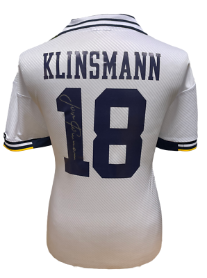 JURGEN KLINSMANN SPURS SIGNED TOTTENHAM HOTSPUR SHIRT PROOF COA SPURS ...