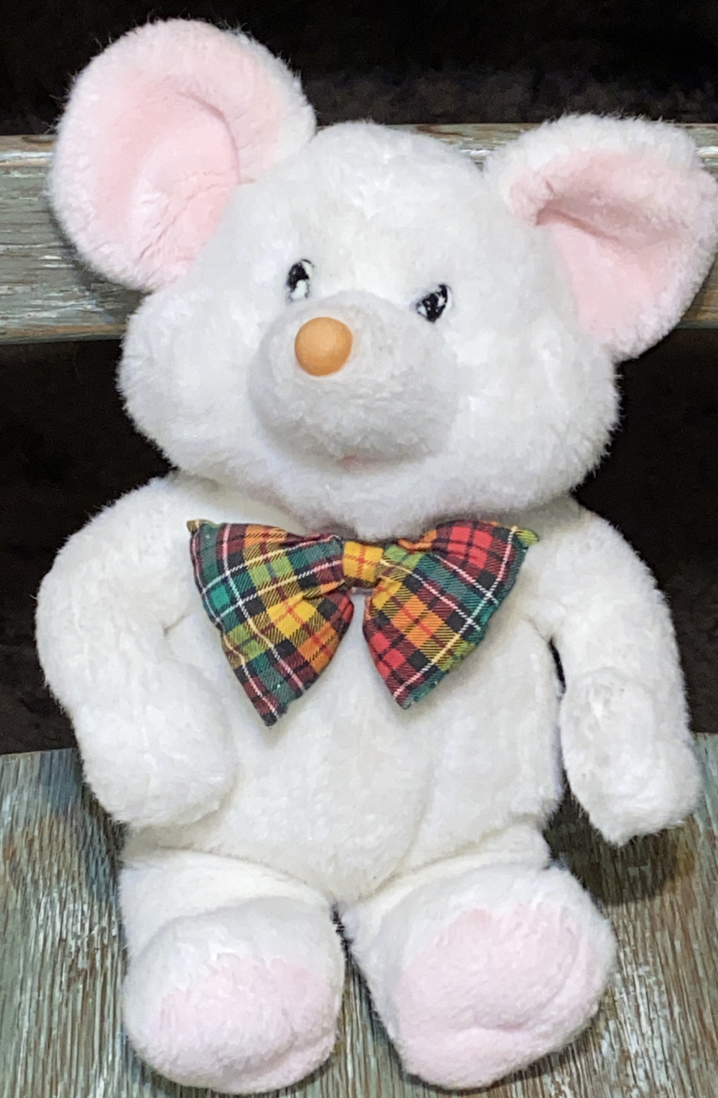Rare Vintage Commonwealth White Mouse Plush Stuffed Animal Toy 14 ...
