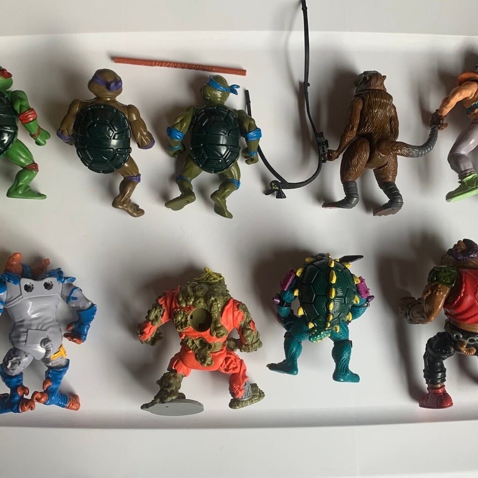 90s TMNT Lot Of 9 Vintage Action Figures Teenage Mutant Ninja Turtles ...