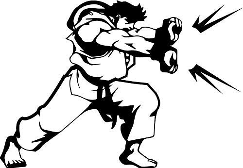 STREET FIGHTER VINYL STICKER FOR CAR, HOME, WINDOW, KICK, HIT, FIGHT 4 ...