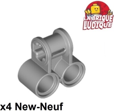 Lego technic 4x Axe Axle connector perpendicular dbl gris/light b gray ...