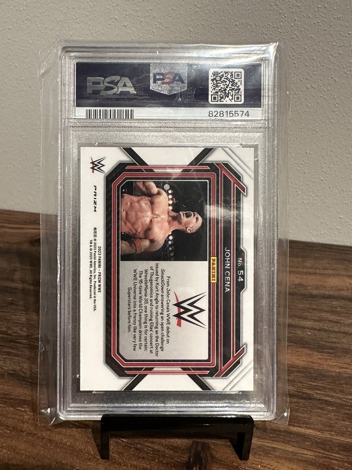 2023 Panini PRIZM WWE White Sparkle John Cena SSP Super Short Print PSA ...