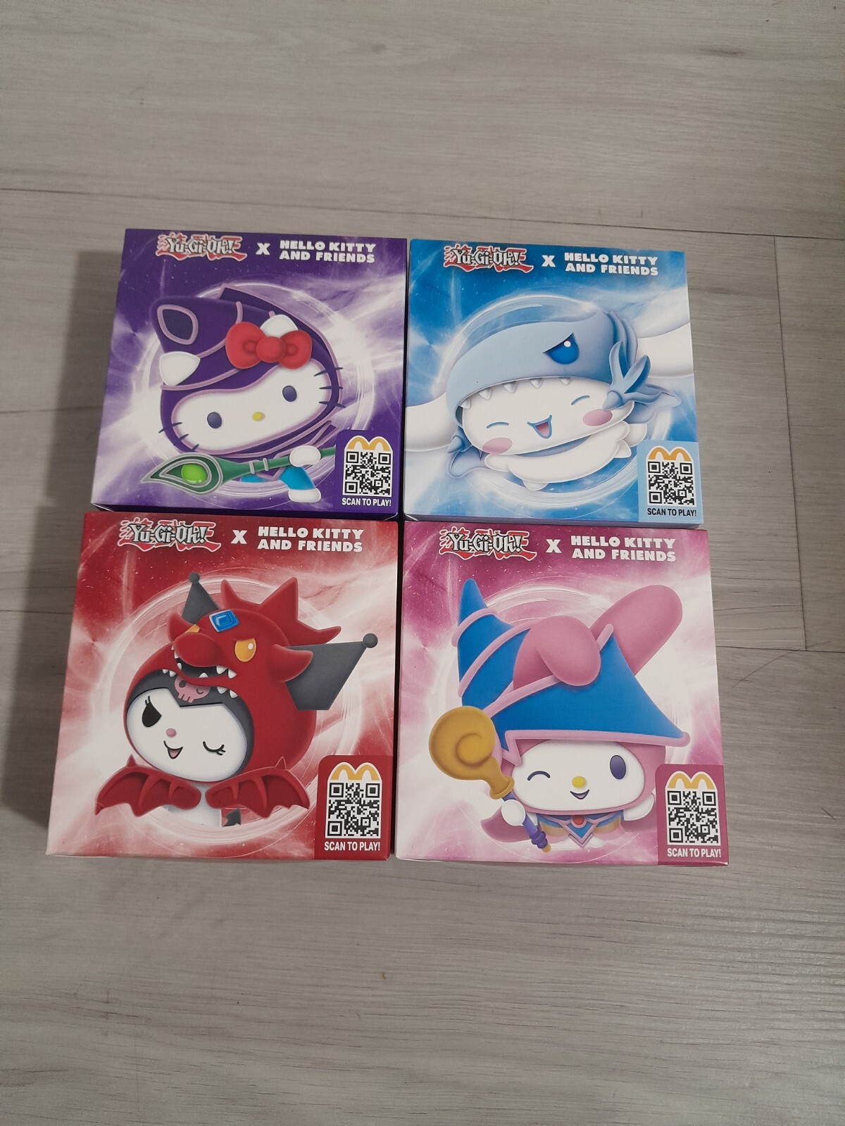 Hello Kitty X Yugioh Yu-gi-oh Mcdonalds Toy Blue Eyes White Dragon Dark ...