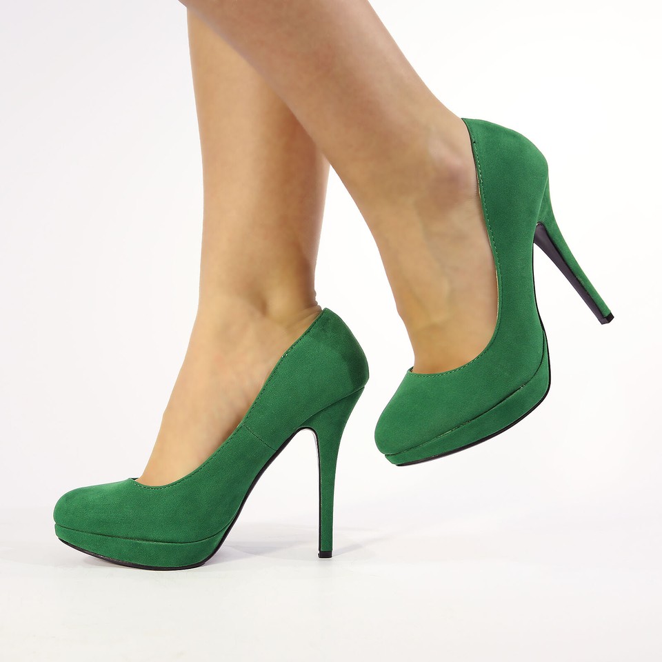WOMENS LADIES STILETTO HIGH HEEL PLATFORM SMART OFFICE WORK PARTY COURT ...