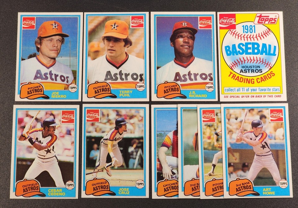 1981 Topps Coca-Cola Astros Complete Set - Nolan Ryan HOF | eBay