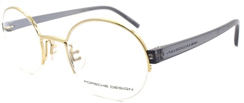 Porsche Design P8350 D Eyeglasses Frames Half-rim Round 48-22-140 Gold ...