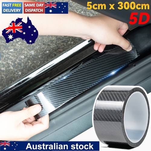 5cmX3M 5D Carbon Fiber Car Sticker Door Sill Scuff Anti Scratch ...