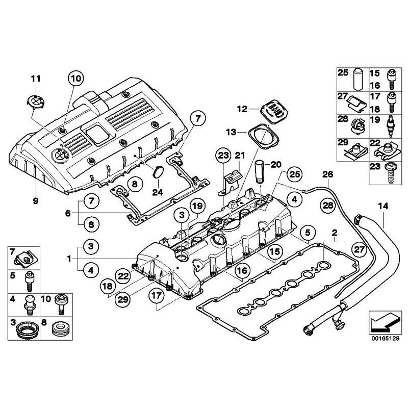Original BMW 11127565165 - Profildichtung 1er 3er 5er 6er 7er X1 X3 X5 ...