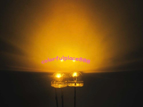 1000pcs, 5mm Yellow Straw Hat LED 5000MCD Strawhat Wide Angle Water ...