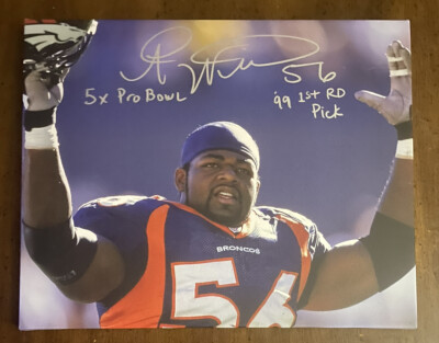 Al Wilson SIGNED Denver Broncos 16x20 Canvas Photo w/inscriptions | eBay