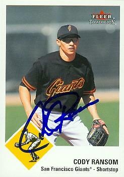 Cody Ransom autographed Baseball Card (Giants) 2003 Fleer Tradition ...