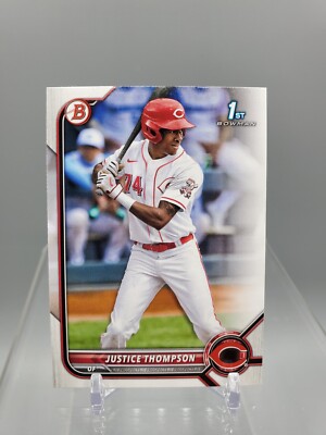 2022 Bowman Baseball #BP-59 Justice Thompson 1st Bowman Prospect Card ...
