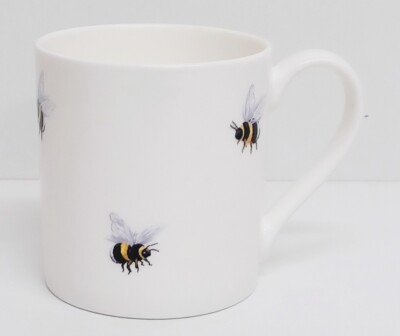 Bees Mug Fine Bone China 400 ml 14 oz Large Balmoral Multi Bumblebee ...
