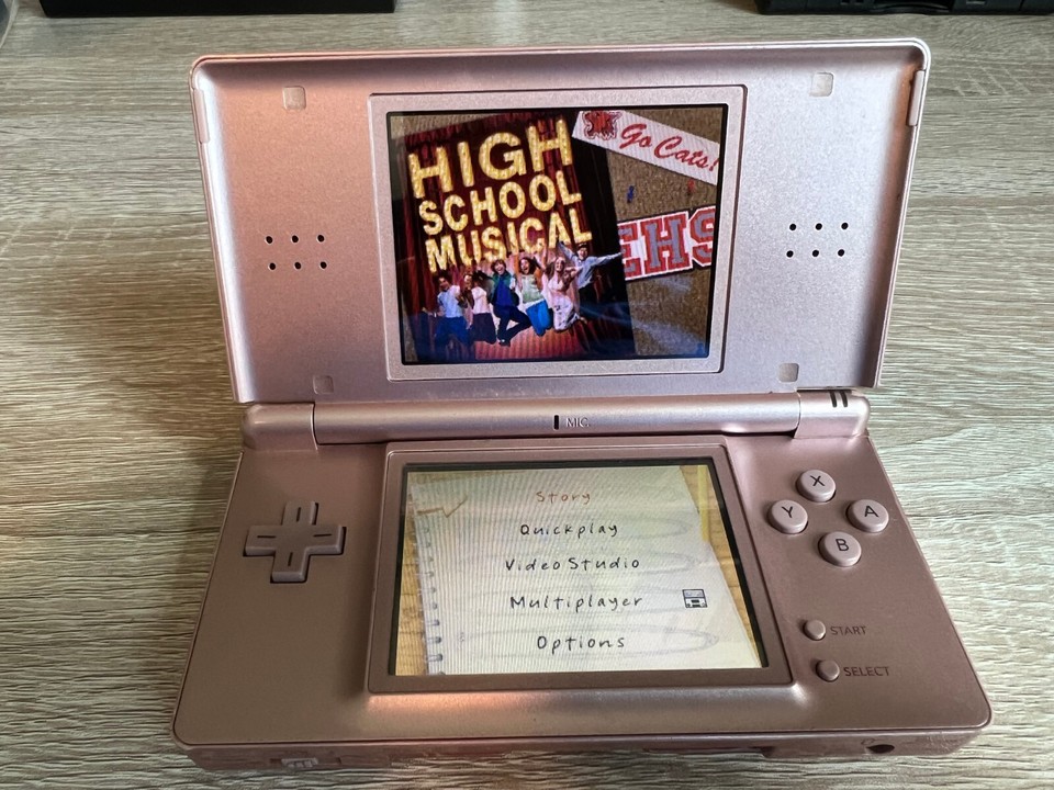 ROSE GOLD Nintendo DS Lite Game System + 2 Cases, Stylus, 1 Game ...