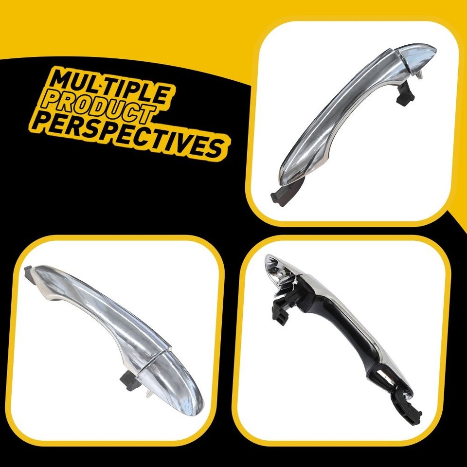 2X Exterior Door Handle Rear Left For Kia Sorento 2016-20 Chrome 83652 ...