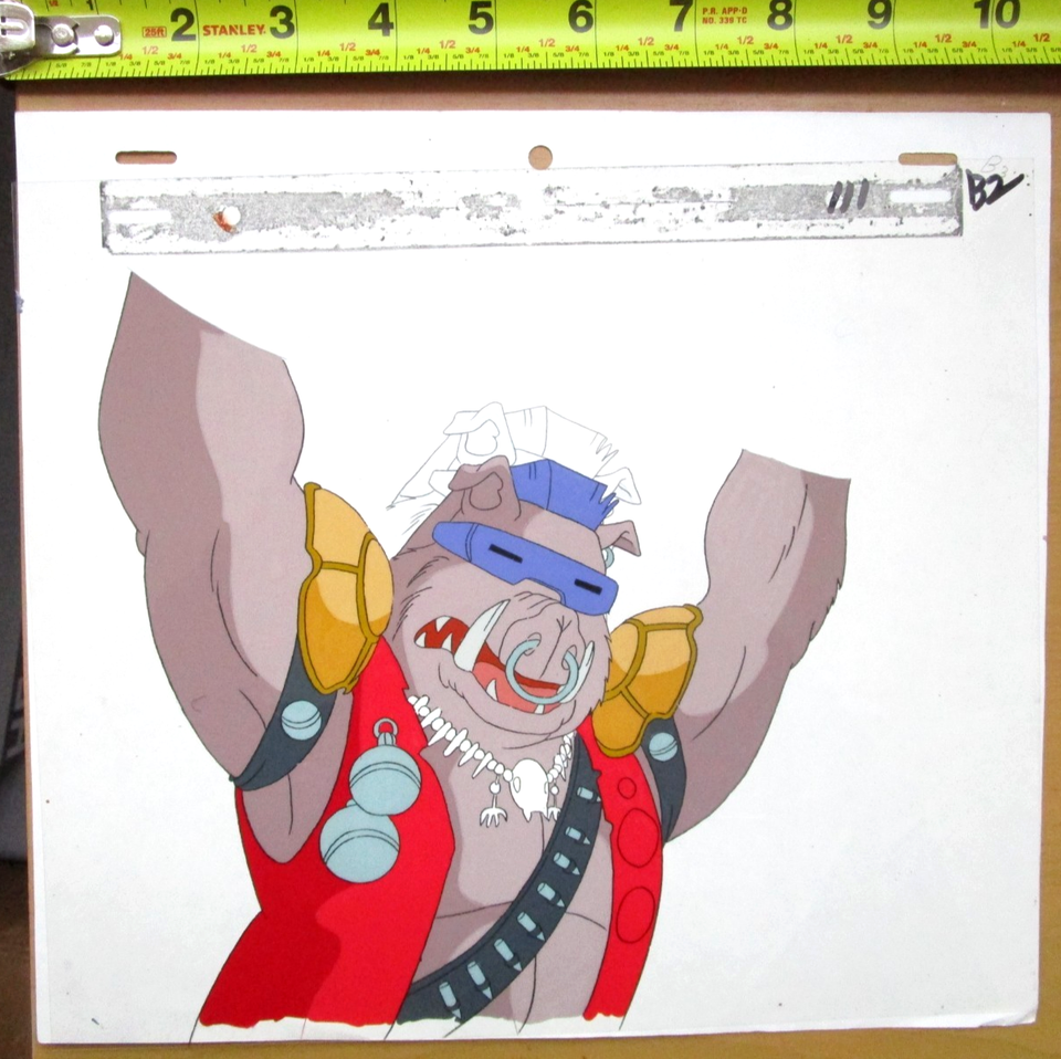 1987 BEBOP TNMT TEENAGE MUTANT NINJA TURTLES ORIGINAL PRODUCTION cel ...