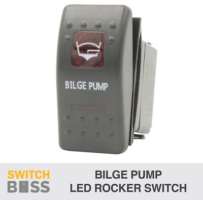 Rocker Switch BILGE PUMP - Red - LED 4x4 Boat Caravan Marine 12v | eBay
