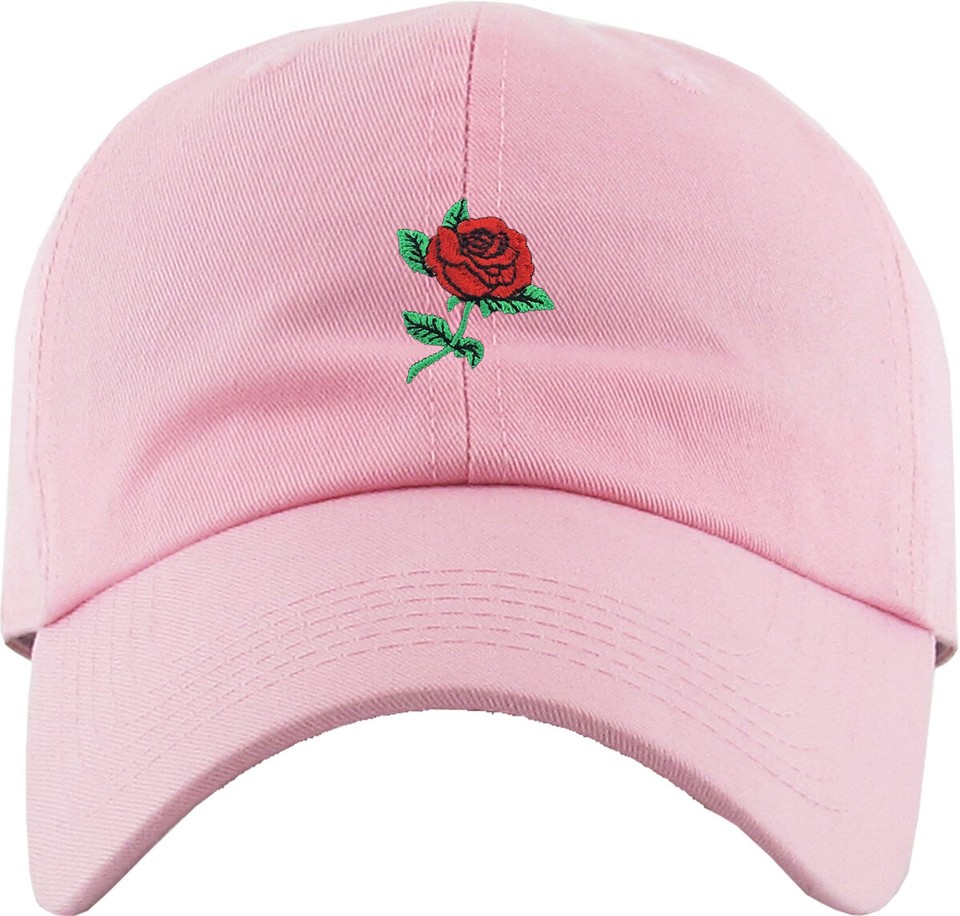 Rose Embroidery Dad Hat Baseball Cap Unconstructed Cotton | eBay