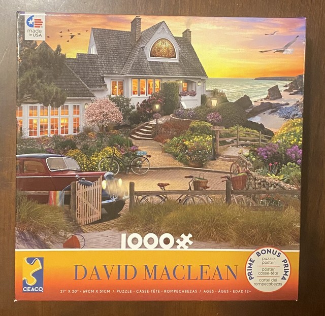 Ceaco David MacLean Jigsaw Puzzle The Seaside Hill 1000 Pcs #3396-3 for ...