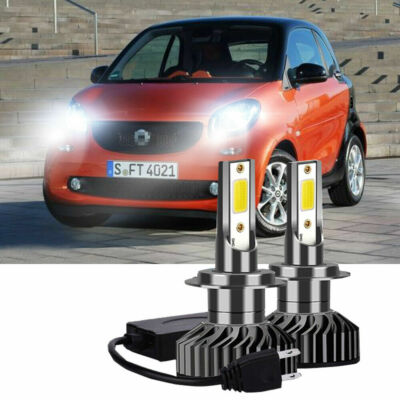For Smart Fortwo 451 2007-2014 LED H7 HEADLIGHT 2x BULBS KIT Bright ...