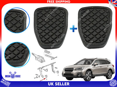 2X BRAKE CLUTCH PEDAL PAD RUBBER FOR SUBARU IMPREZA FORESTER OUTBACK ...