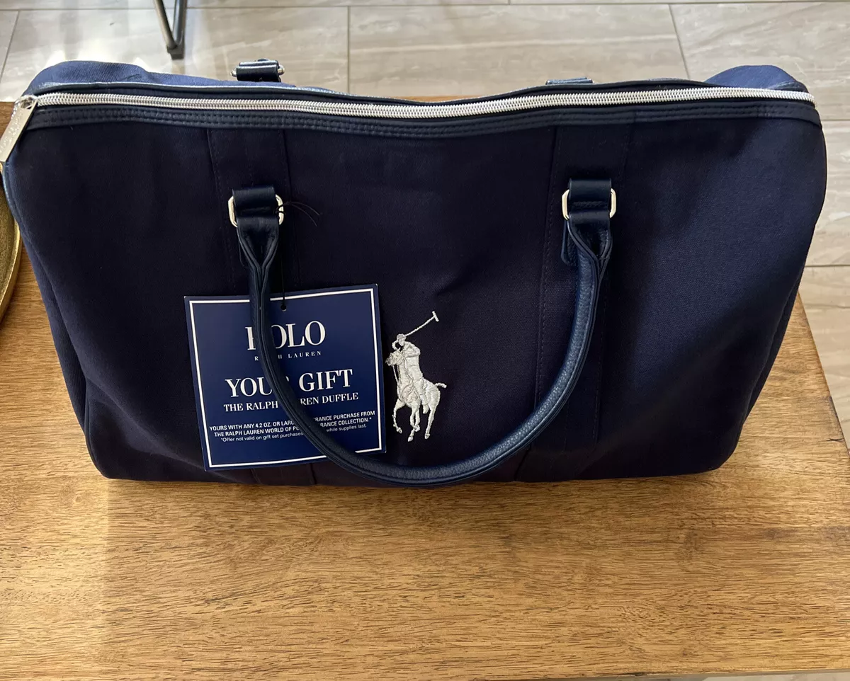 Polo Ralph Lauren Oversized Navy Canvas Sport Duffle