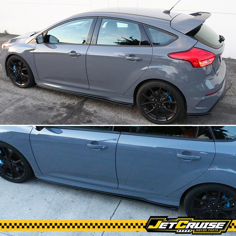 Fits 13-18 Ford Focus ST & 16-18 Focus RS Side Skirts Extension Rocker ...