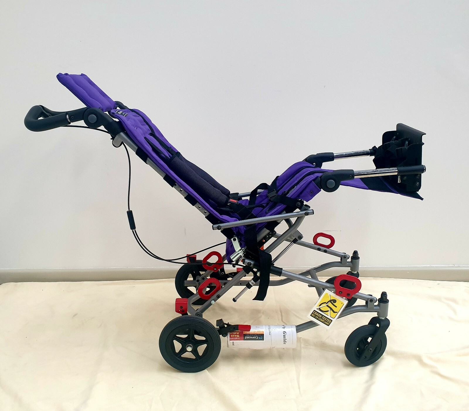Convaid Rodeo Tilt-in-space & Recline Stroller Wheelchair 12" Purple ...