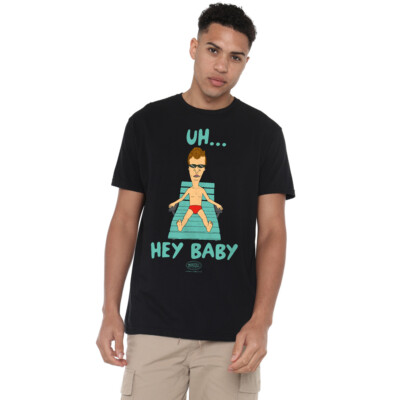 Beavis And Butthead Uh Hey Baby T-Shirt S-2XL, Black | eBay