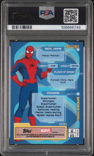 SPIDER-MAN 2025 Topps Finest X-Men 97 Ultimates RED refractor /5 Marvel ...