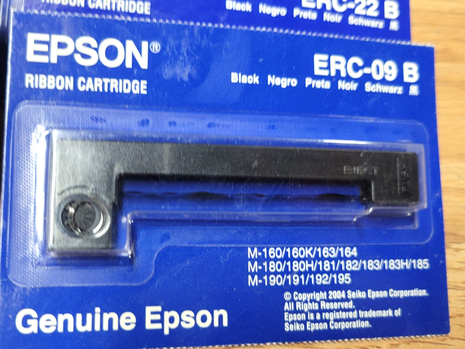 12 PCS. GENUINE EPSON ERC-09B BLACK RIBBON CARTRIDGE | eBay