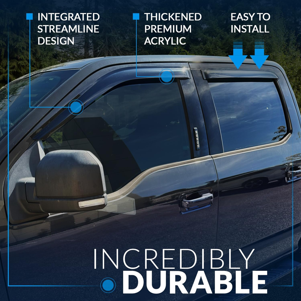 Rain Shields Outside Mount Car Window Rain Guards for Chevrolet S-10 ...