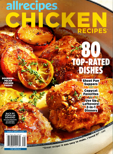 ALLRECIPES Cookbook/Mag.- CHICKEN RECIPES 80 Recipe DISHES 2025 | eBay