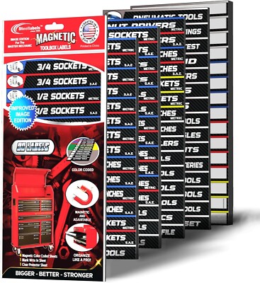 Ultimate Magnetic Toolbox Label Set - 90 Labels for Organizing Box ...