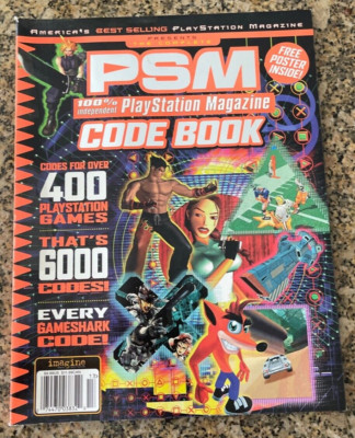 PSM Playstation Magazine 1998 Code Book Game Shark Codes WITH POSTER ...