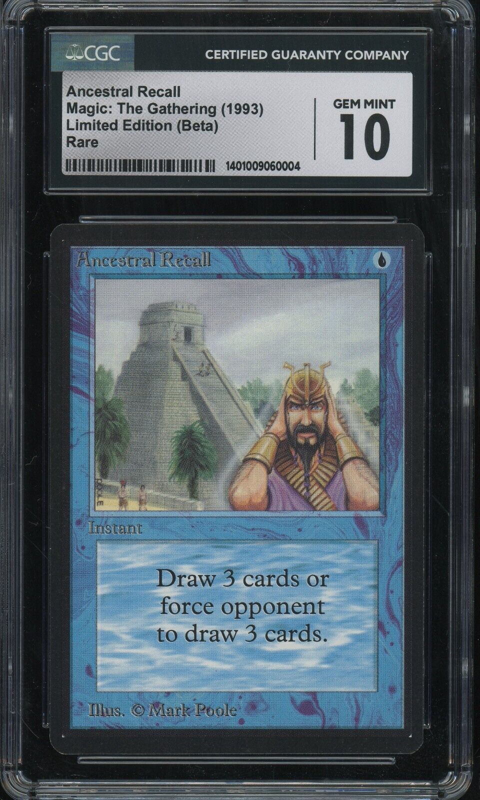 CGC 10 Beta - Ancestral Recall - MTG - Magic the Gathering - Gem Mint ...