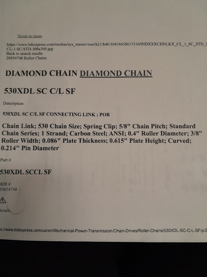 Five Clip Style Master Links for Diamond 530 XDL Chain | eBay