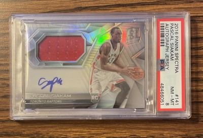 2016 Panini Spectra Pascal Siakam Rookie Autograph Jersey /300 PSA 8 | eBay