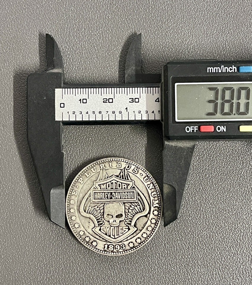 Harley Davidson One Dollar Novelty Coin Skull Softail Springer Bad Boy ...