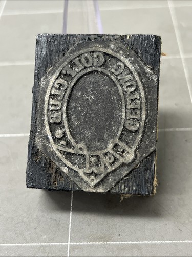ORIGINAL VINTAGE LETTERPRESS PRINTING INK BLOCK Junk Journal Scrap ...